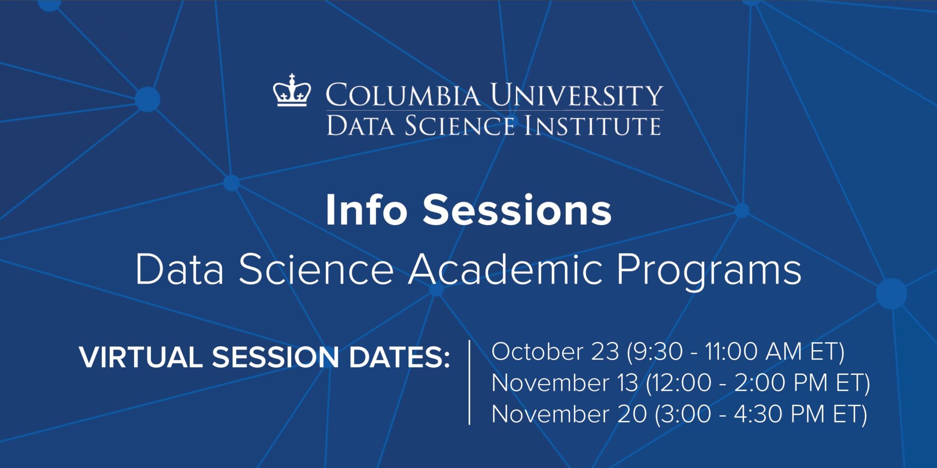 Info Session: Data Science Academic Programs (MS Express) - The Data ...