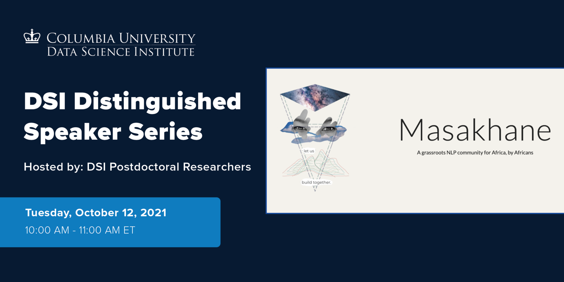 DSI Distinguished Series: Masakhane Group - The Data Science Institute ...