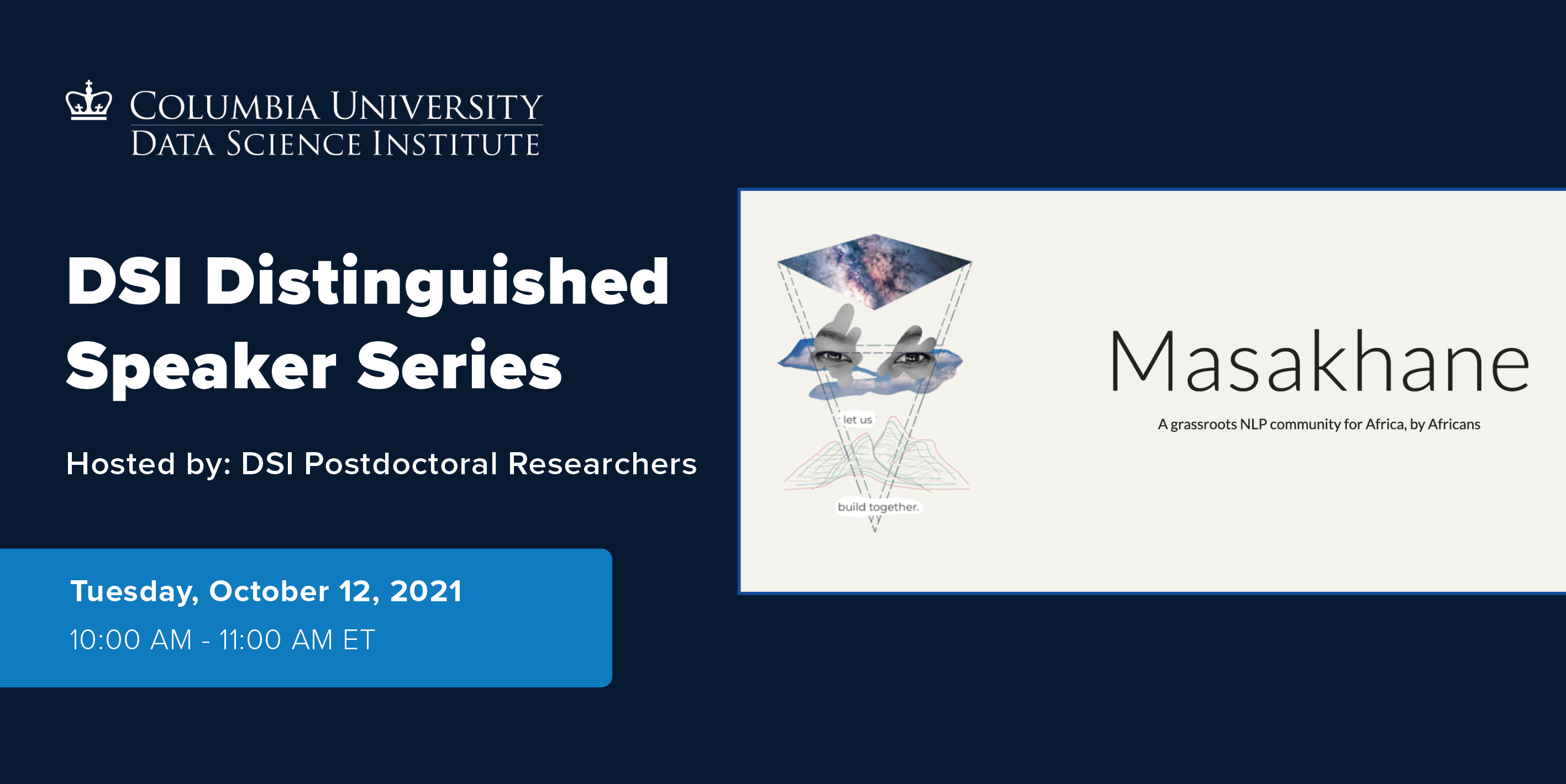 DSI Distinguished Series: Masakhane Group - The Data Science Institute ...