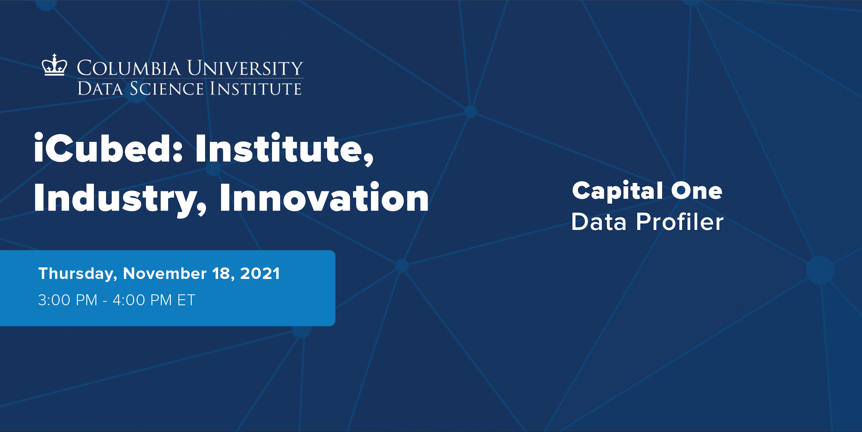 iCubed Seminar: Capital One, Data Profiler - The Data Science Institute ...