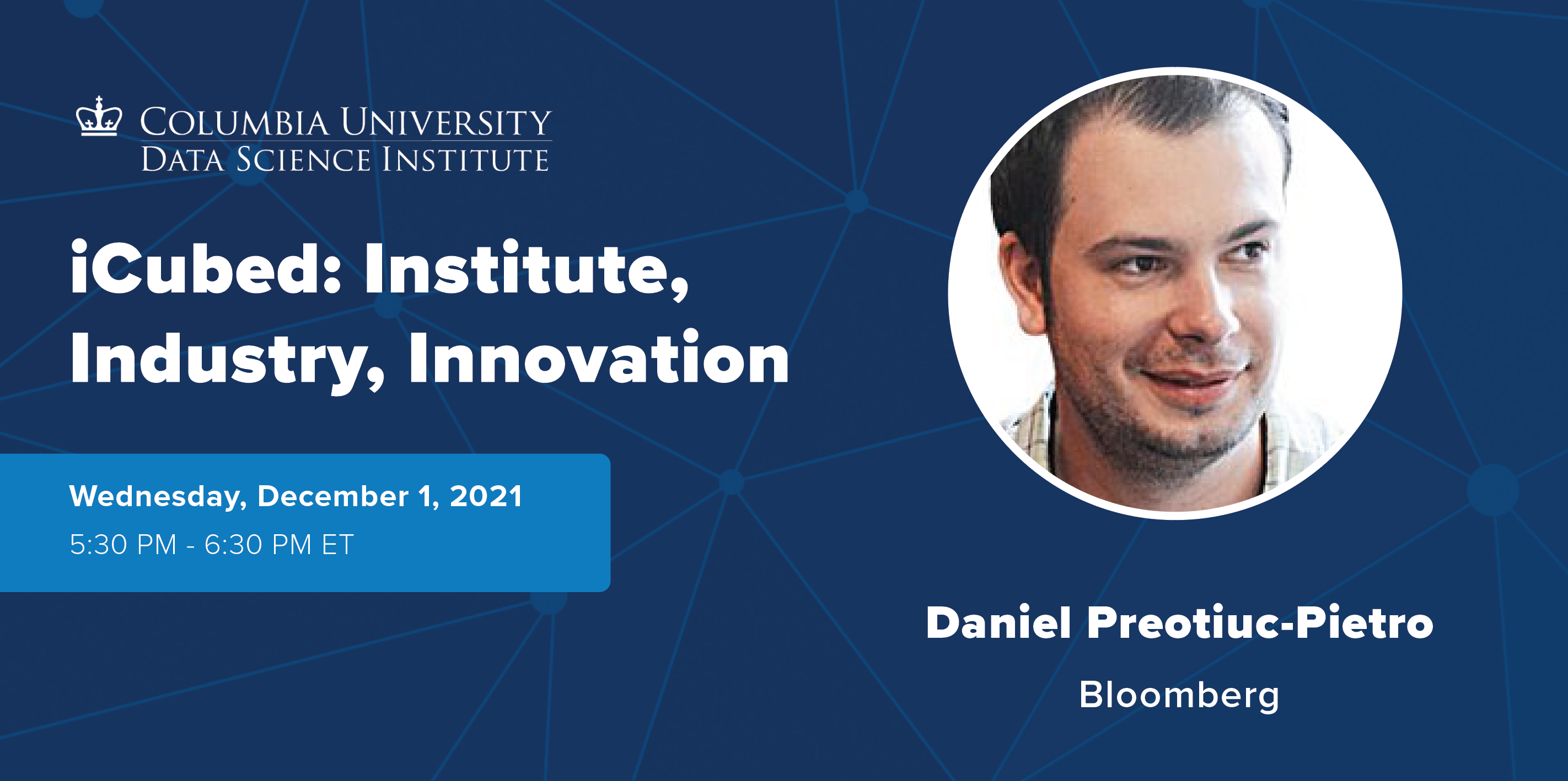iCubed Seminar: Daniel Preotiuc-Pietro, Bloomberg - The Data Science ...