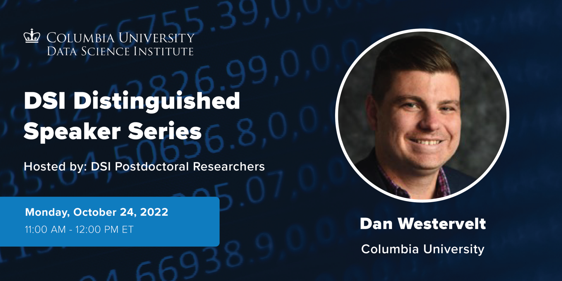 DSI Distinguished Speaker: Dan Westervelt, Columbia University (HYBRID ...