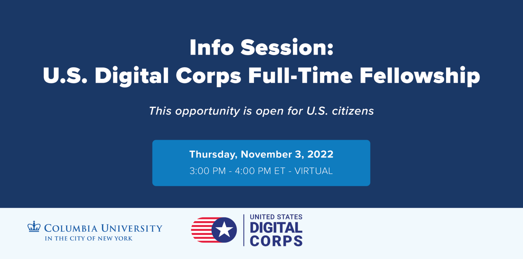 Info Session: U.S. Digital Corps Full-Time Fellowship (VIRTUAL) - The ...
