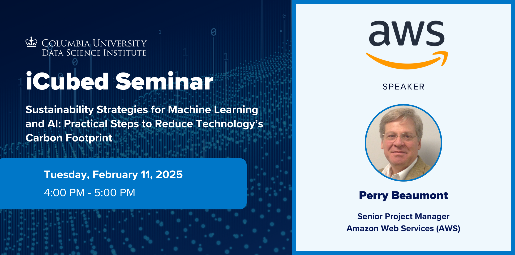 iCubed Seminar: Perry Beaumont, Amazon Web Services (Spring 2025) - The ...
